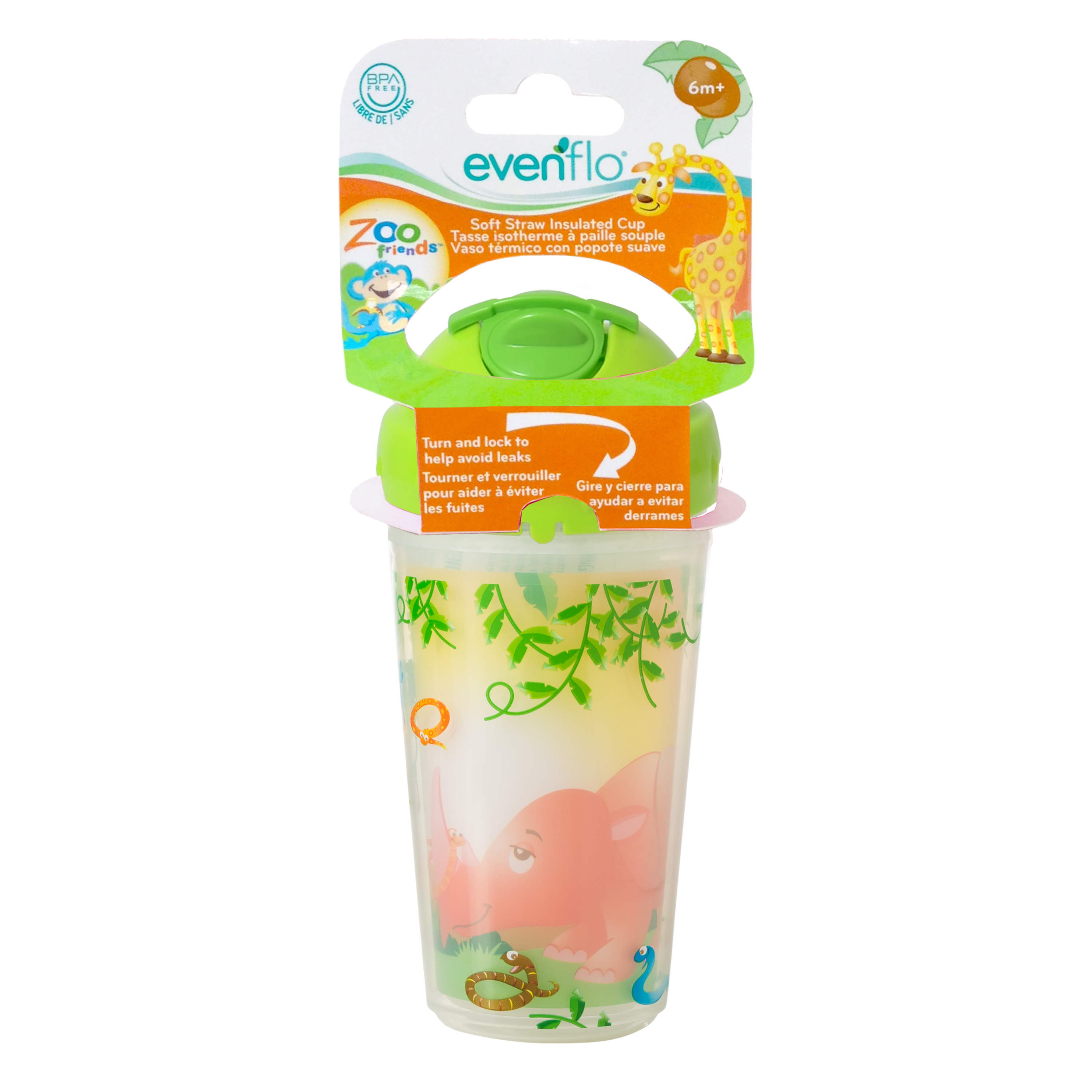 Evenflo Feeding ZF Insulated Straw Cup 10 oz, Green - Cups | Trillium Sales & Distribution
